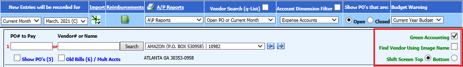 Disbursement/Accounts Payable Entry Processing