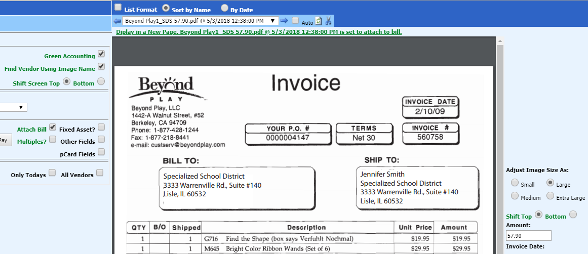 Disbursement/Accounts Payable Entry Processing