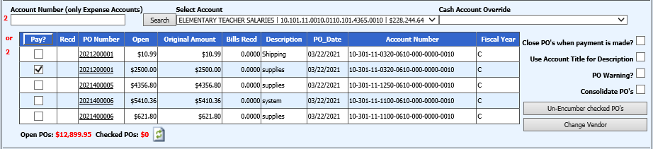 Disbursement/Accounts Payable Entry Processing