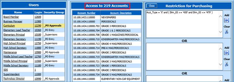 Setting up Purchase Order Security